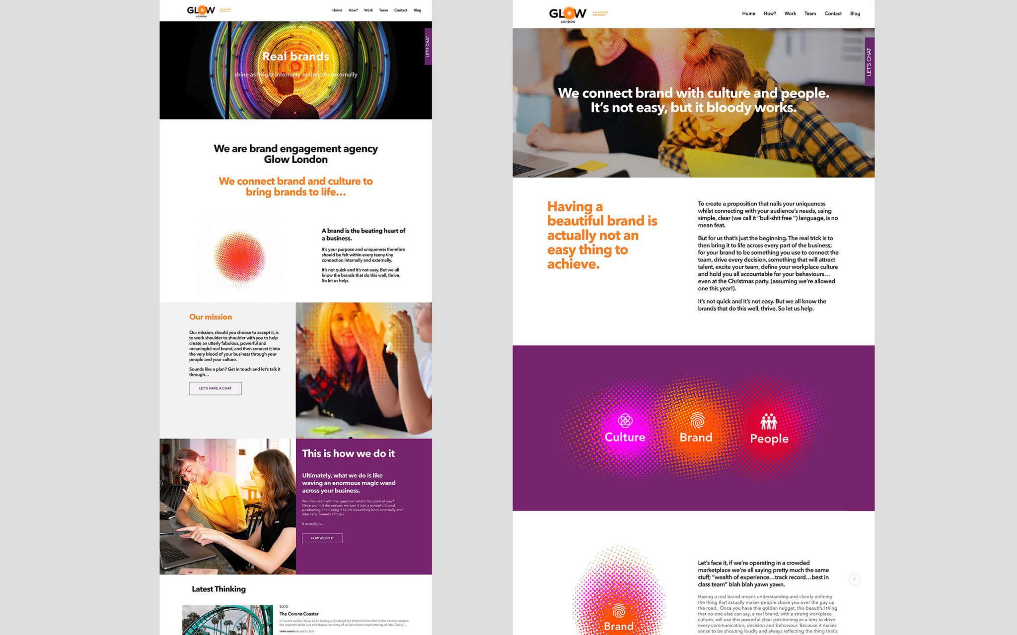 Glow London | Brand identity and website | Taller Design